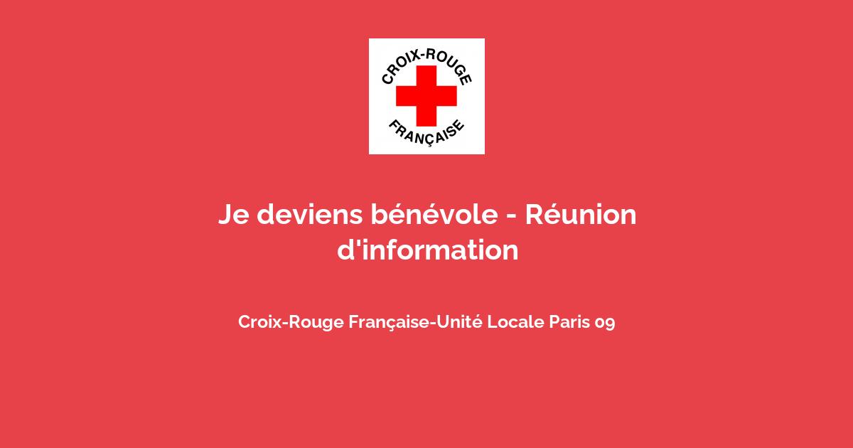 Je deviens bénévole - Réunion d'information avec Croix-Rouge Française ...