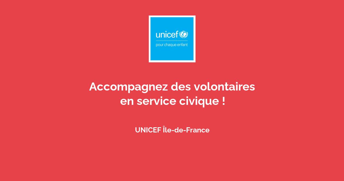 Accompagnez des volontaires en service civique ! avec UNICEF Île-de ...