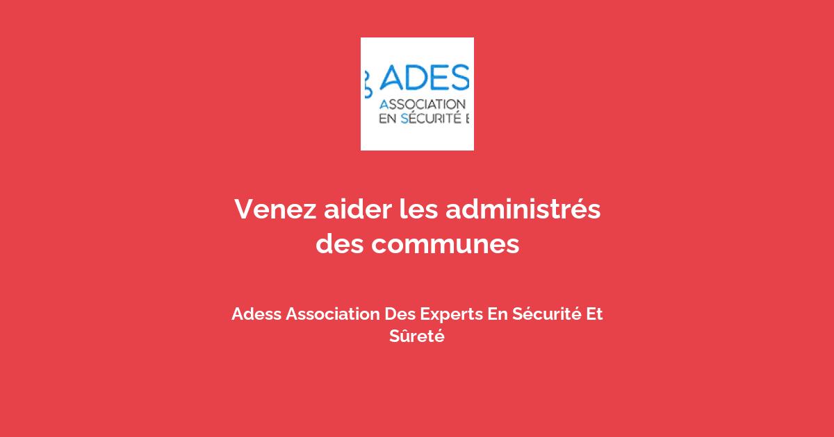 Venez aider les administrés des communes avec Adess Association Des ...