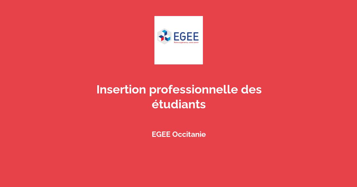 Insertion professionnelle des étudiants avec EGEE Occitanie - Mentorat / Parrainage