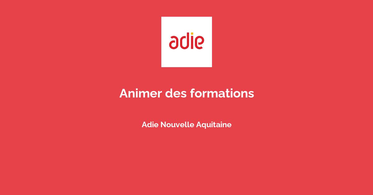 Animer des formations avec Adie Nouvelle Aquitaine - Enseignement ...