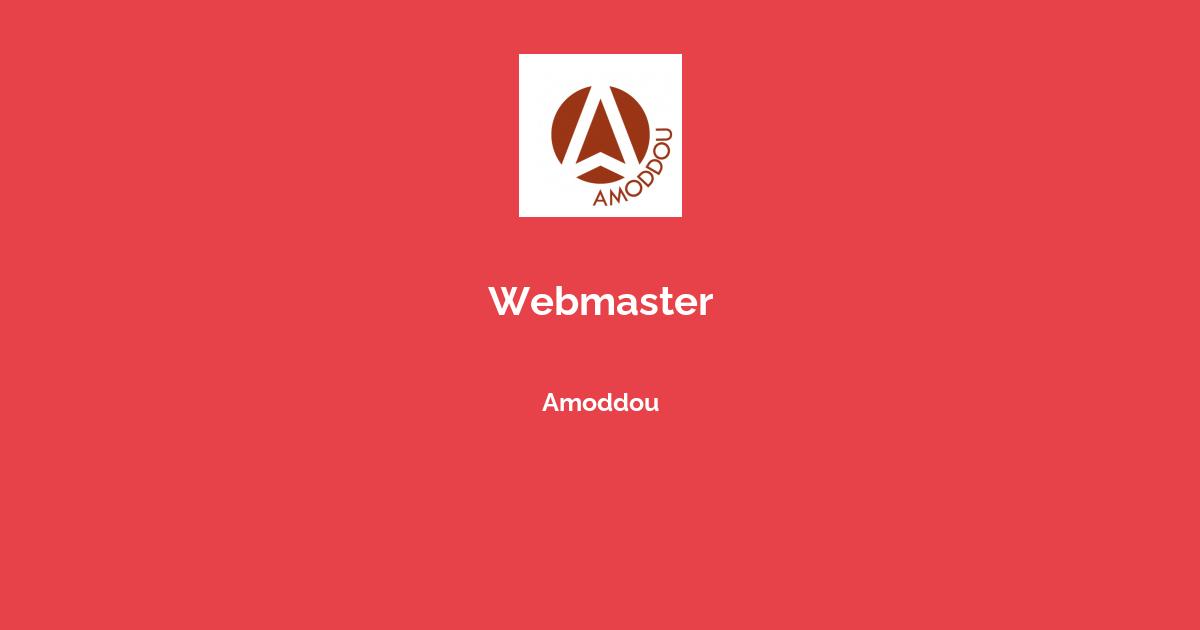 Webmaster avec Amoddou - Informatique / Web