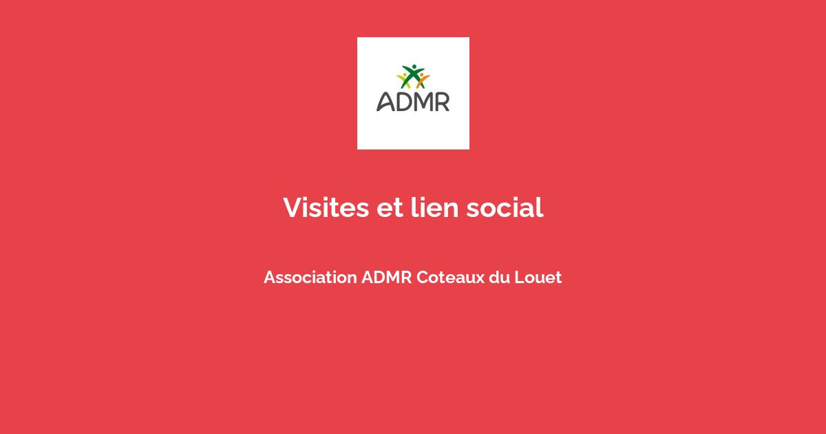 Visites et lien social avec Association ADMR Coteaux du Louet - Visites ...